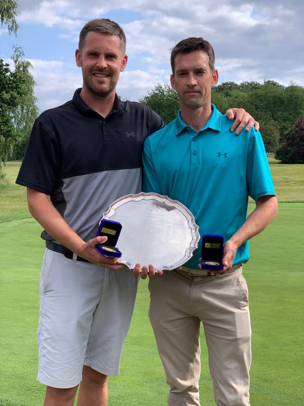 Terry Nicholls and Steven Coyne win the Foursomes Championship